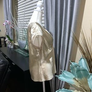 Talbots | Tops | Talbots Pure Silk Beautiful Sleeveless Gold Top | Poshmark